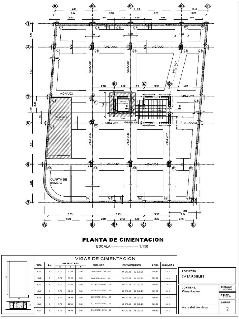 Planta De Cimentación Pdf