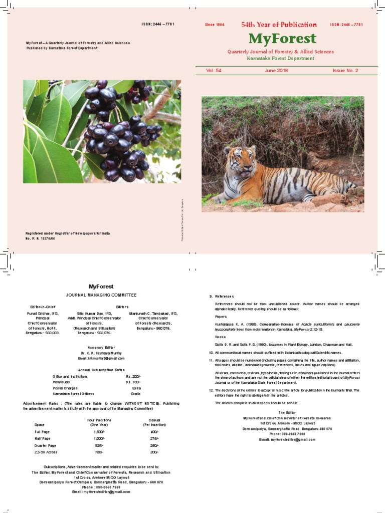 Forestry Journal Jun2018 | PDF | Plants | Nature
