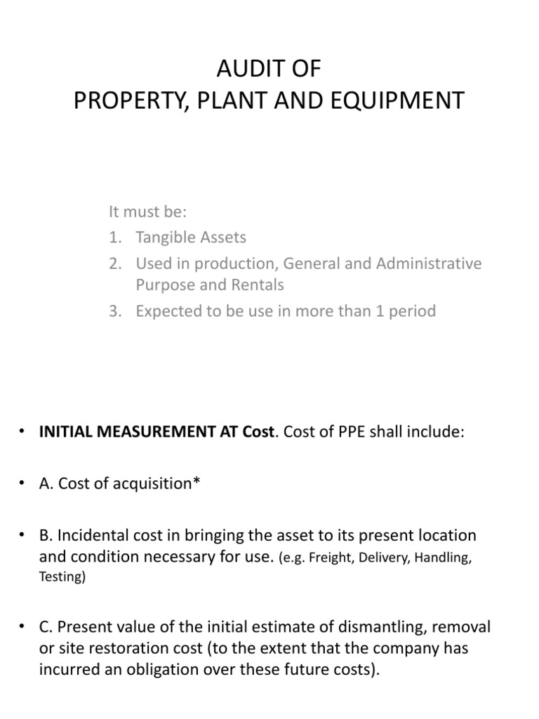 Audit of Ppe | PDF | Depreciation | Book Value