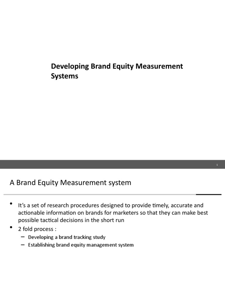 Brand Equity Measurement 2 | Download Free PDF | Brand | Marketing