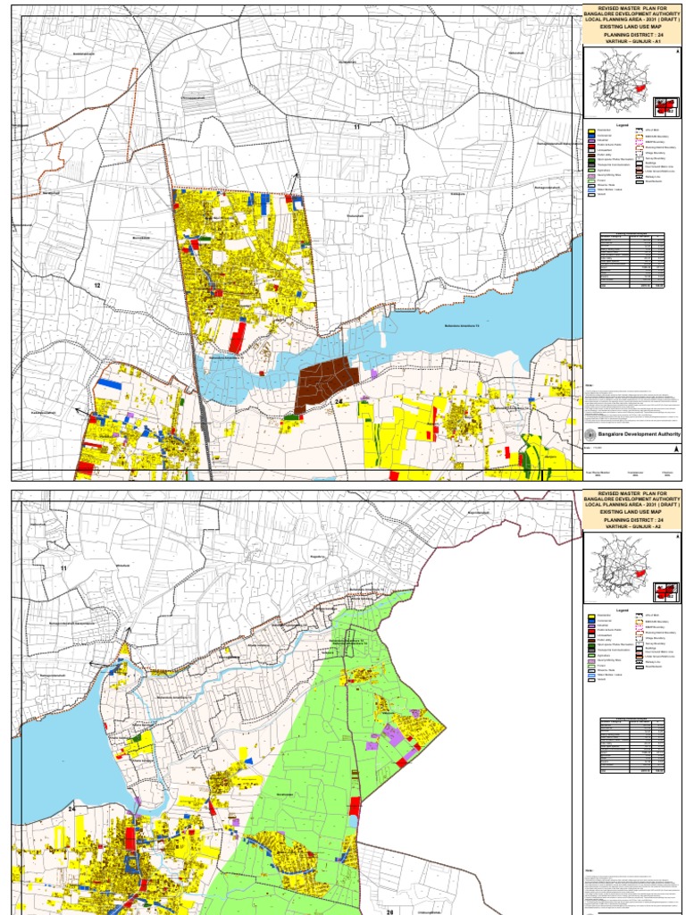 Bangalore Development Authority - Existing LandUse Plan - Varthur ...