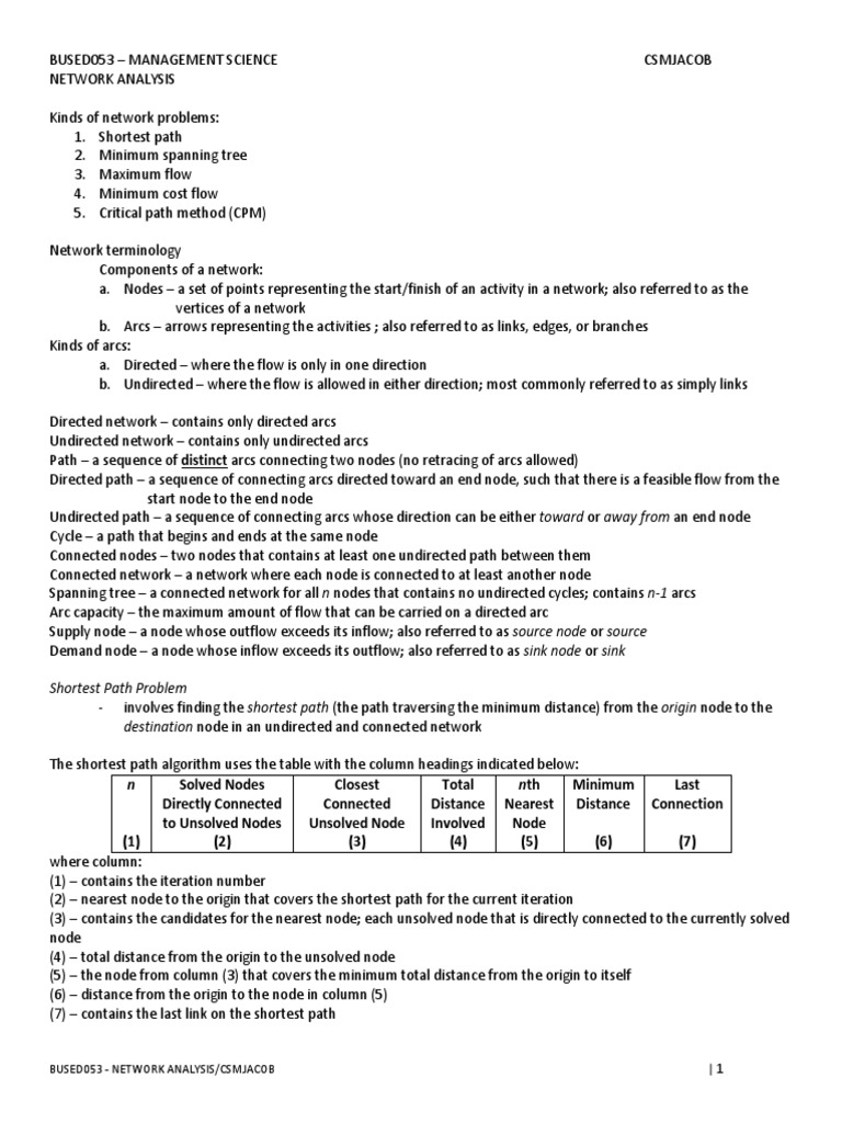 Handout-on-Network-Analysis 4 | PDF | Networks | Combinatorics
