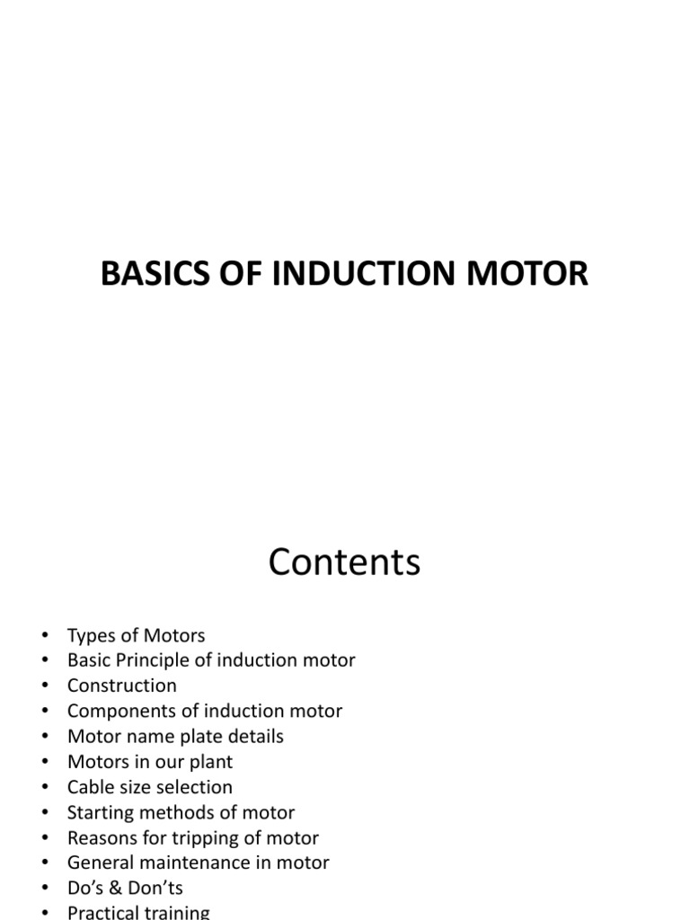 Induction Motor Basics | PDF | Electric Motor | Electromagnetic Induction