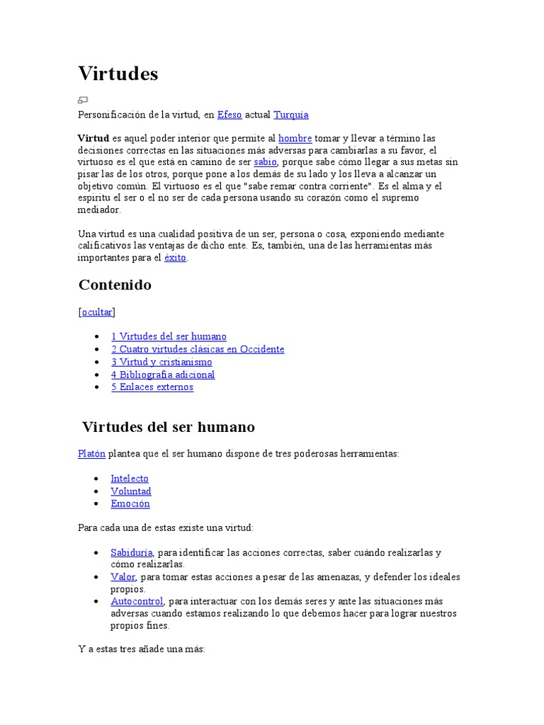 Virtudes | PDF | María, madre de Jesús | Virtud
