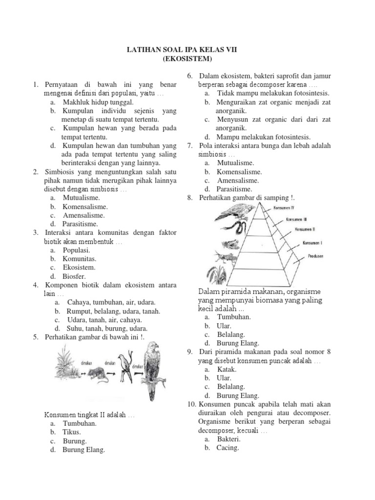 Latihan Soal Ipa Kelas Vii | PDF | Griya & Taman | Teknologi & Rekayasa