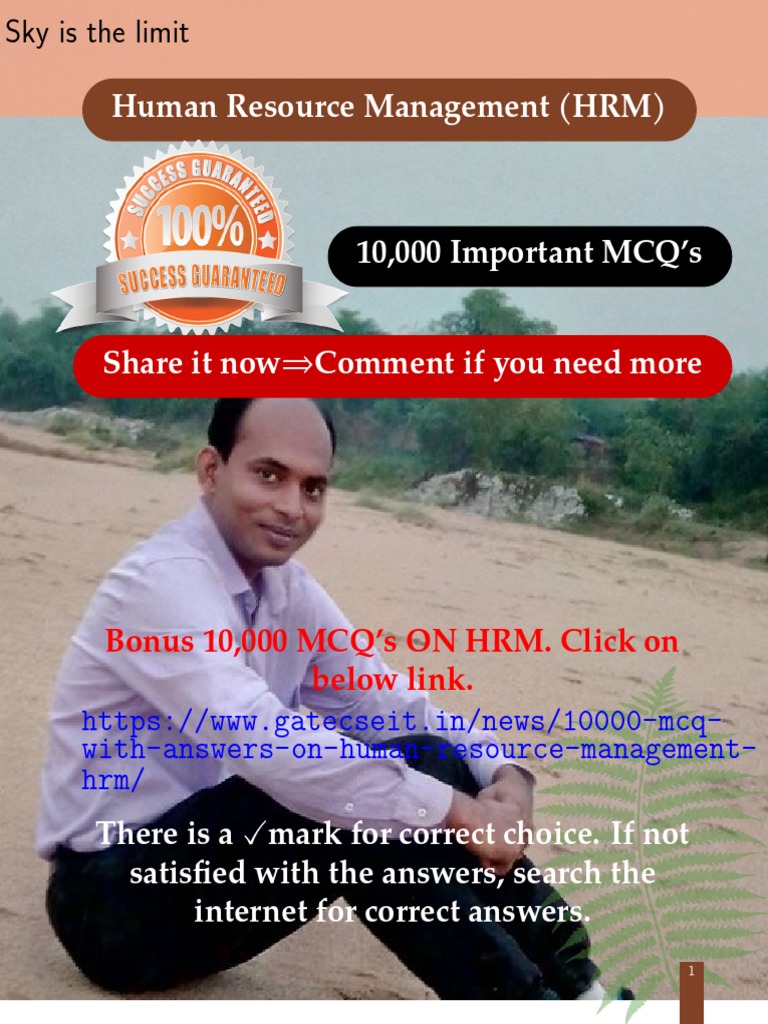 MCQ HRM PDF | PDF | Employment | Human Resource Management