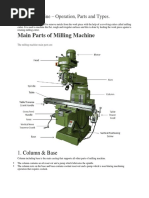 Milling Machine Parts and Functions | PDF | Home & Garden | Technology ...