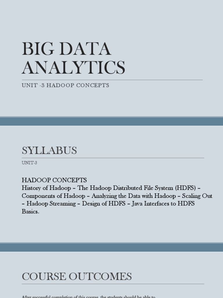 Big Data Analytics | PDF | Apache Hadoop | Big Data