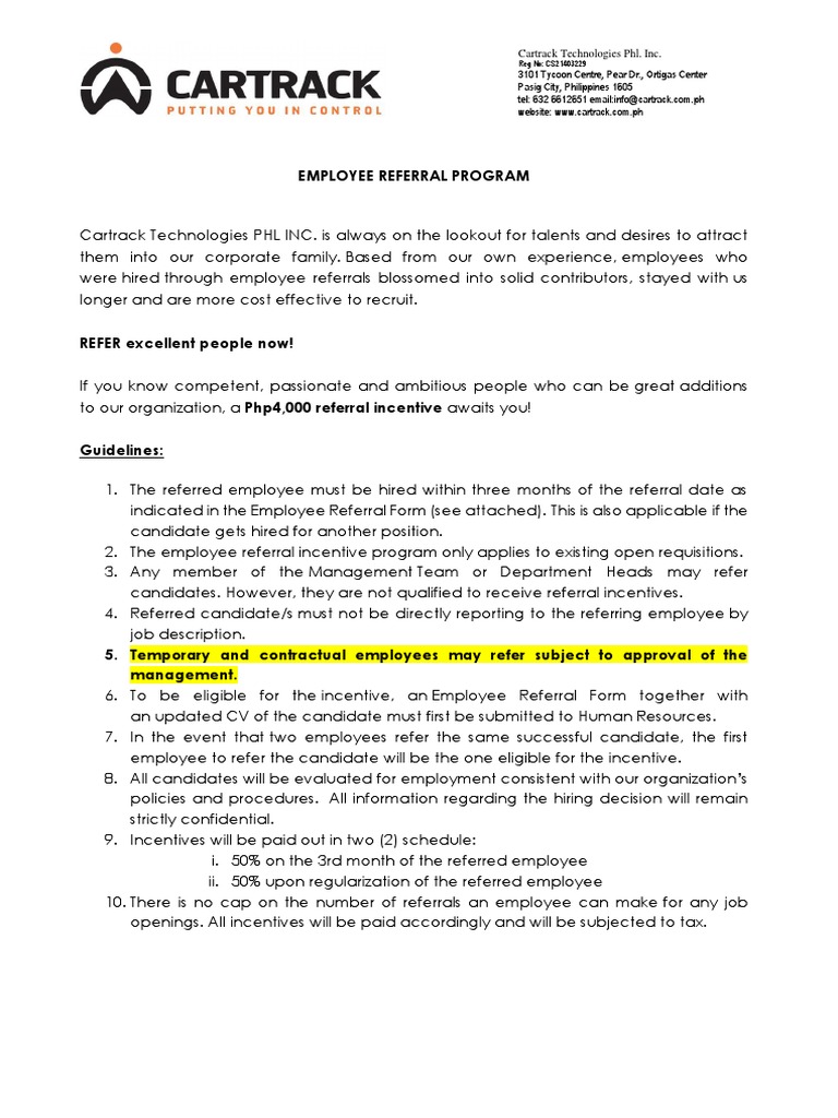 Employee Referral Program | PDF | Recruitment | Employment