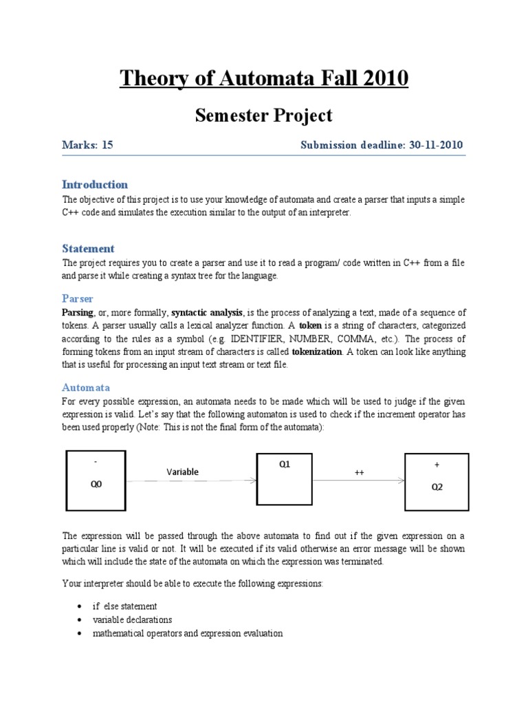 Theory of Automata Project | PDF | Parsing | Automata Theory