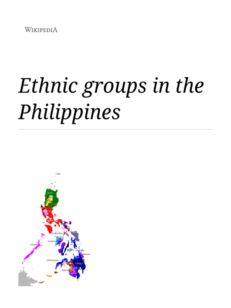 Ethnic Groups in The Philippines - Wikipedia PDF | PDF | Philippines ...