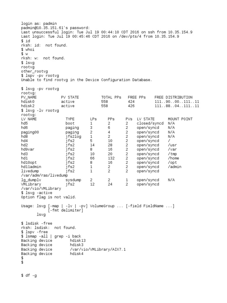 VIO Commands PADMIN | PDF | Internet Standards | Communications Protocols