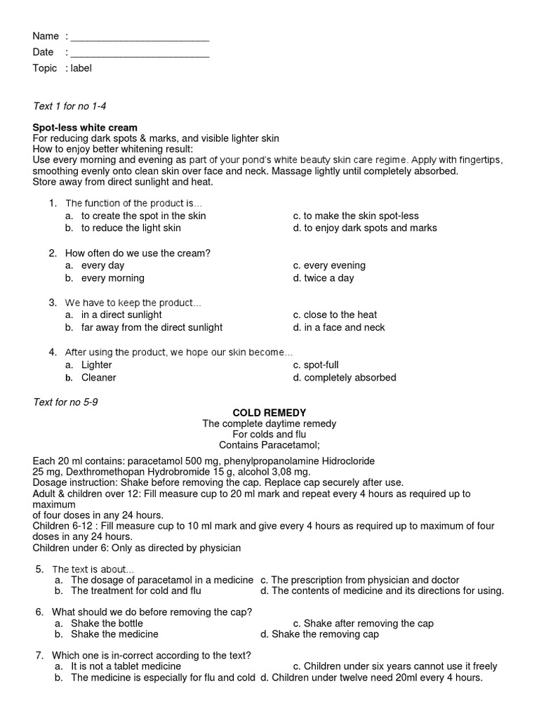 Soal Label | PDF | Drugs | Medical Treatments