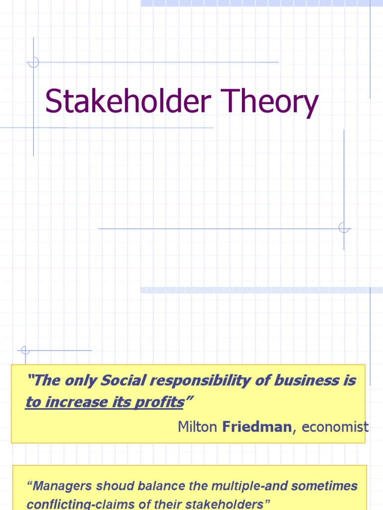 Stakeholders Theory | PDF | Stakeholder (Corporate) | Equity (Finance)