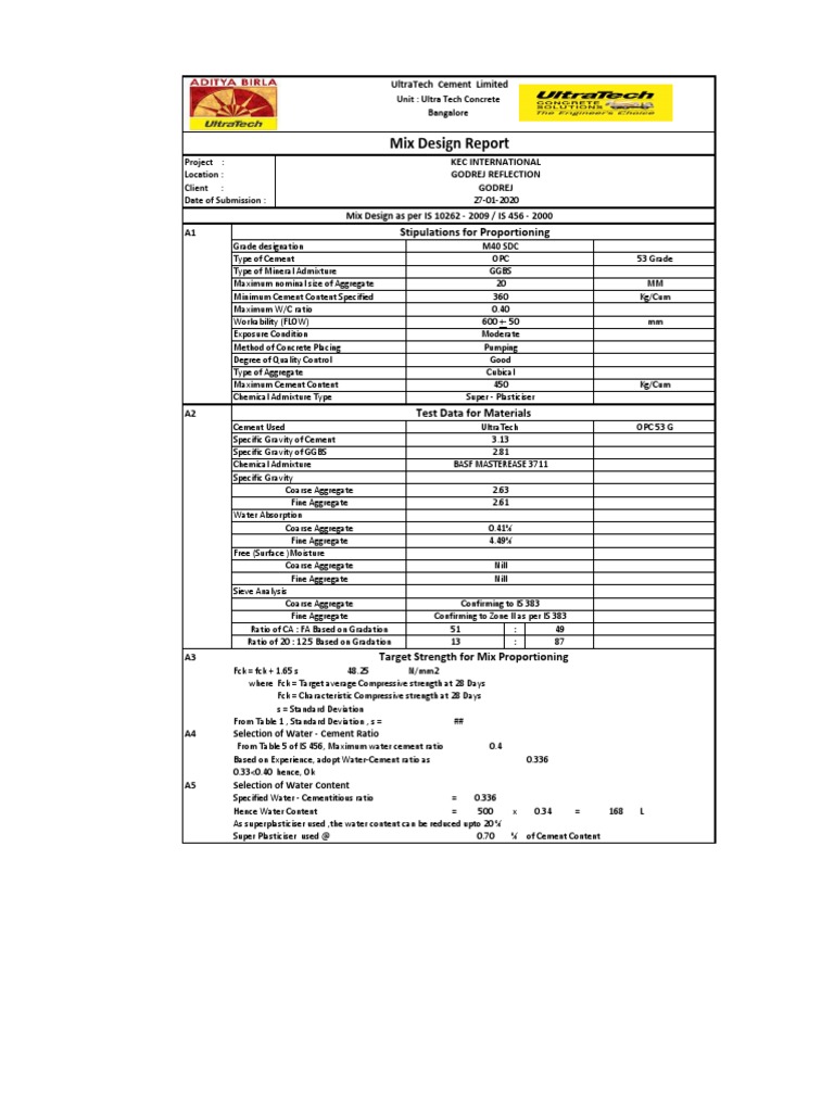 KEC Calculation Sheet SDC | PDF | Construction Aggregate | Concrete
