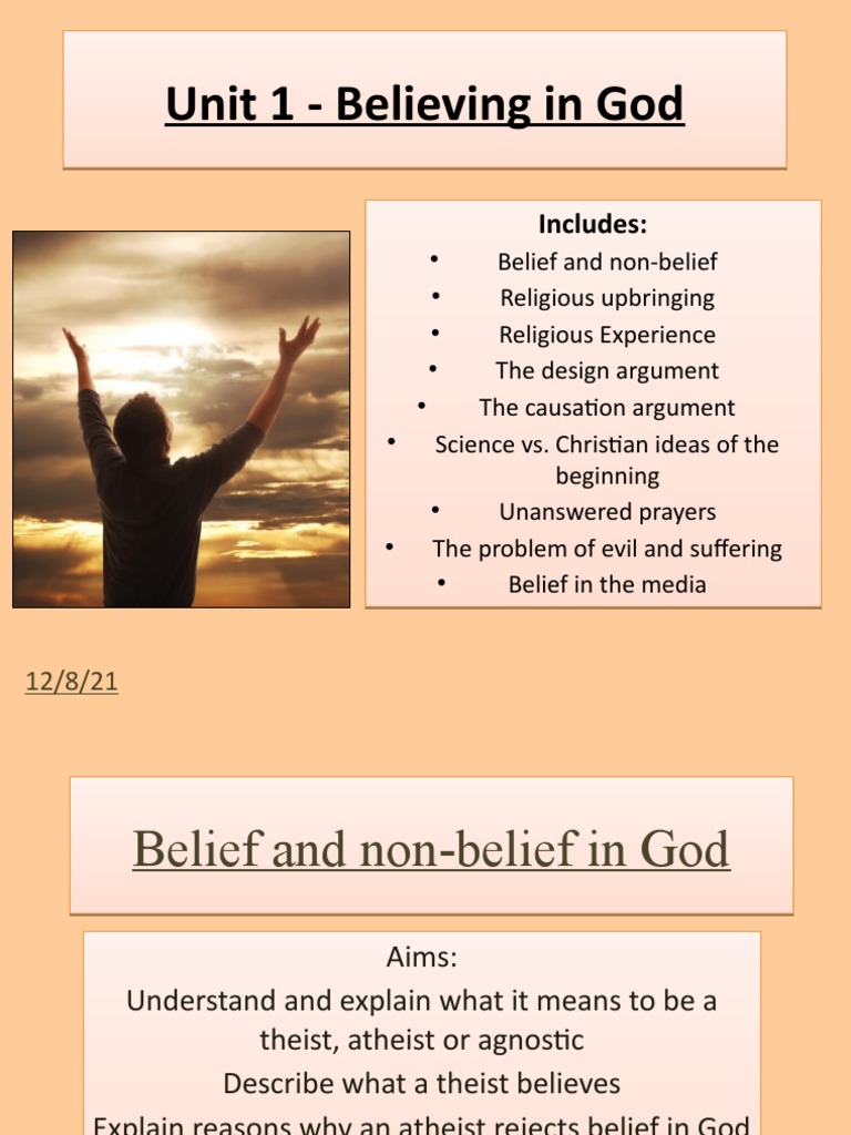 Unit 1 - Believing in God Unit 1 - Believing in God: Includes: Includes ...