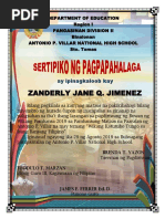 Sertipiko NG Pagkilala | PDF