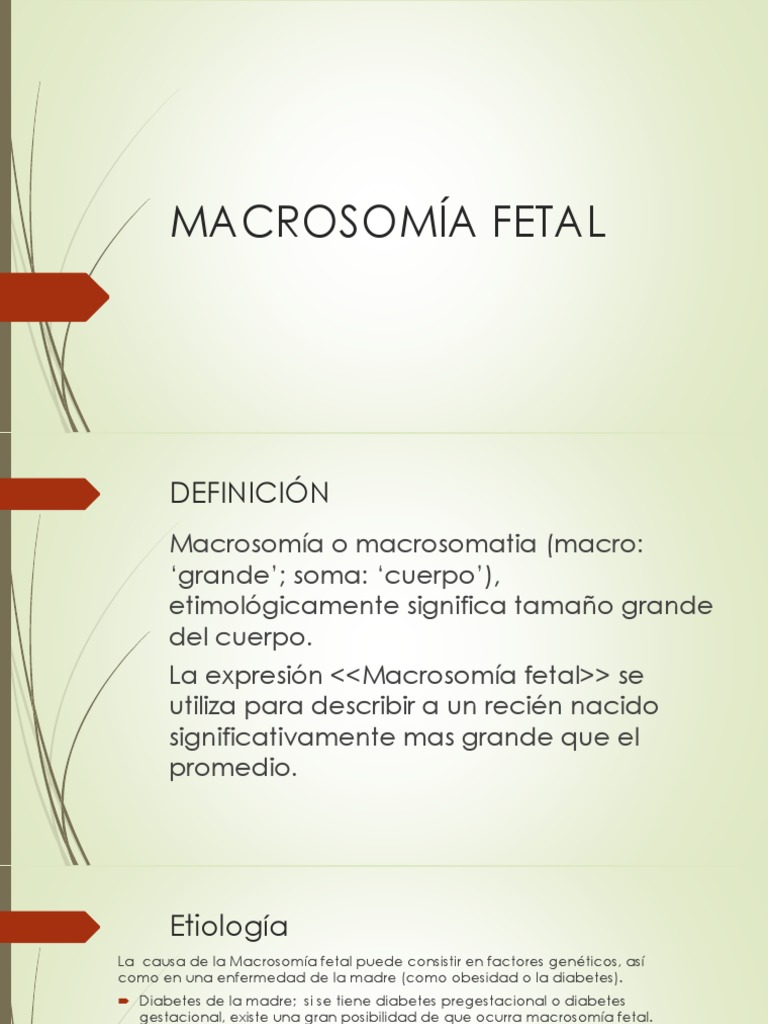 Macrosomía Fetal | PDF | El embarazo | Diabetes
