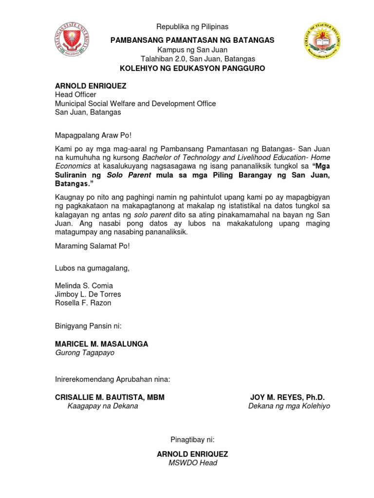 Letter Sa Munispyo Pinaka Final Final Na Talga | PDF