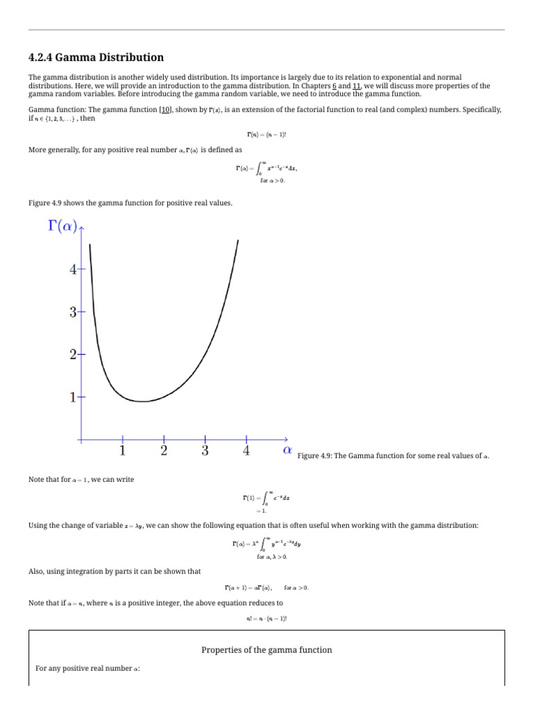 Gamma Distribution - Gamma Function - Properties - PDF | PDF ...