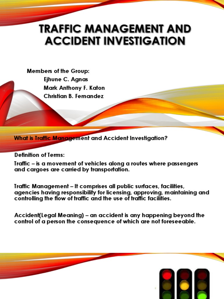 Traffic Management and Accident Investigation | PDF