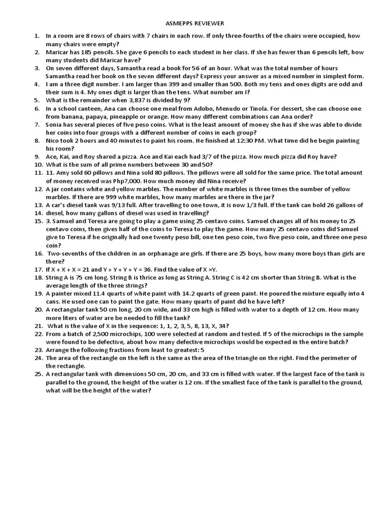 Asmepps Reviewer 2 PDF | PDF | Area | Geometry