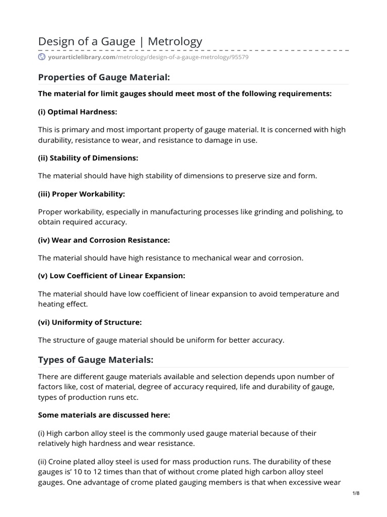 Design of A Gauge Metrology | PDF | Engineering Tolerance | Sheet Metal