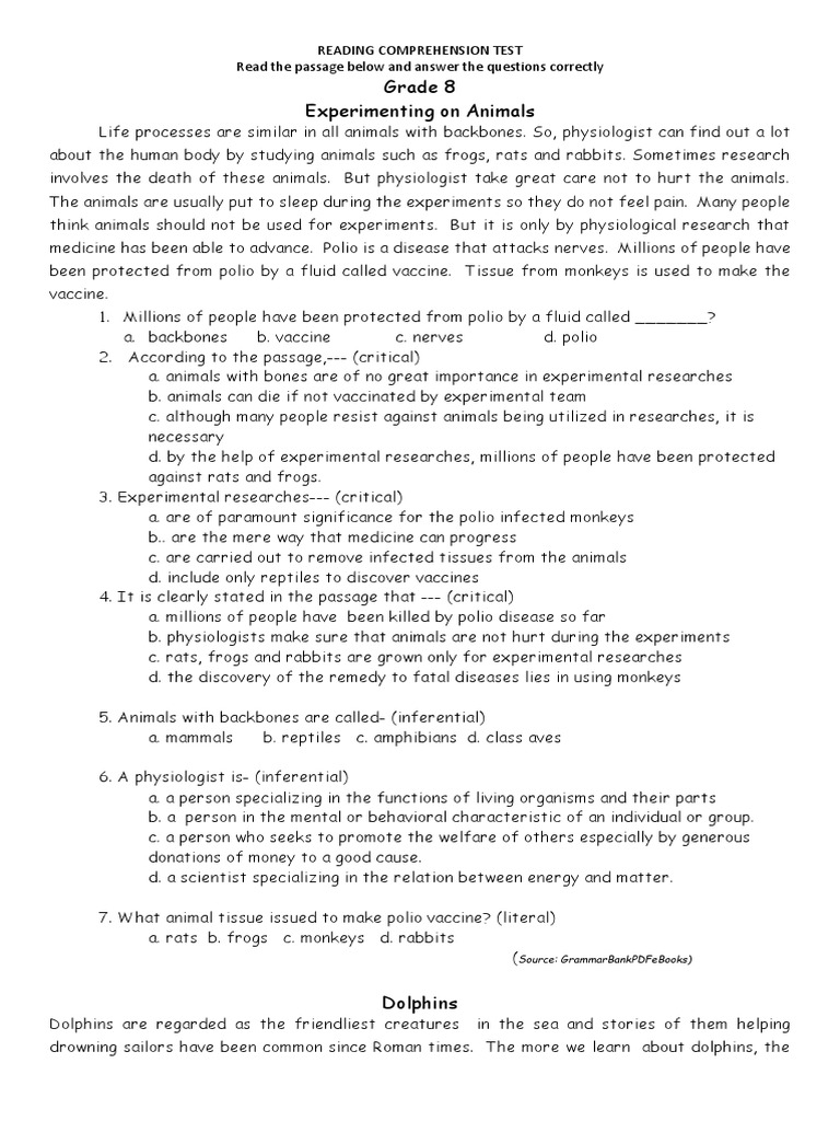 grade-8-reading-assessment-pdf-dolphin-physiology