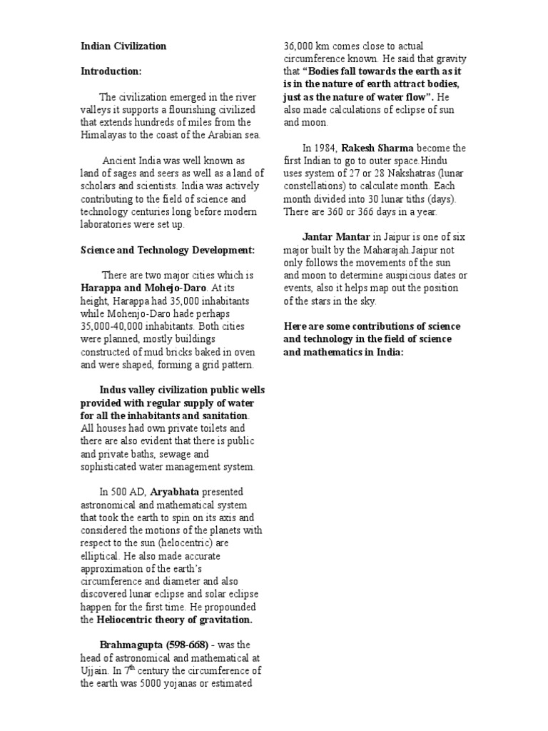 Science and Technology Development of India | PDF | Nature | Science