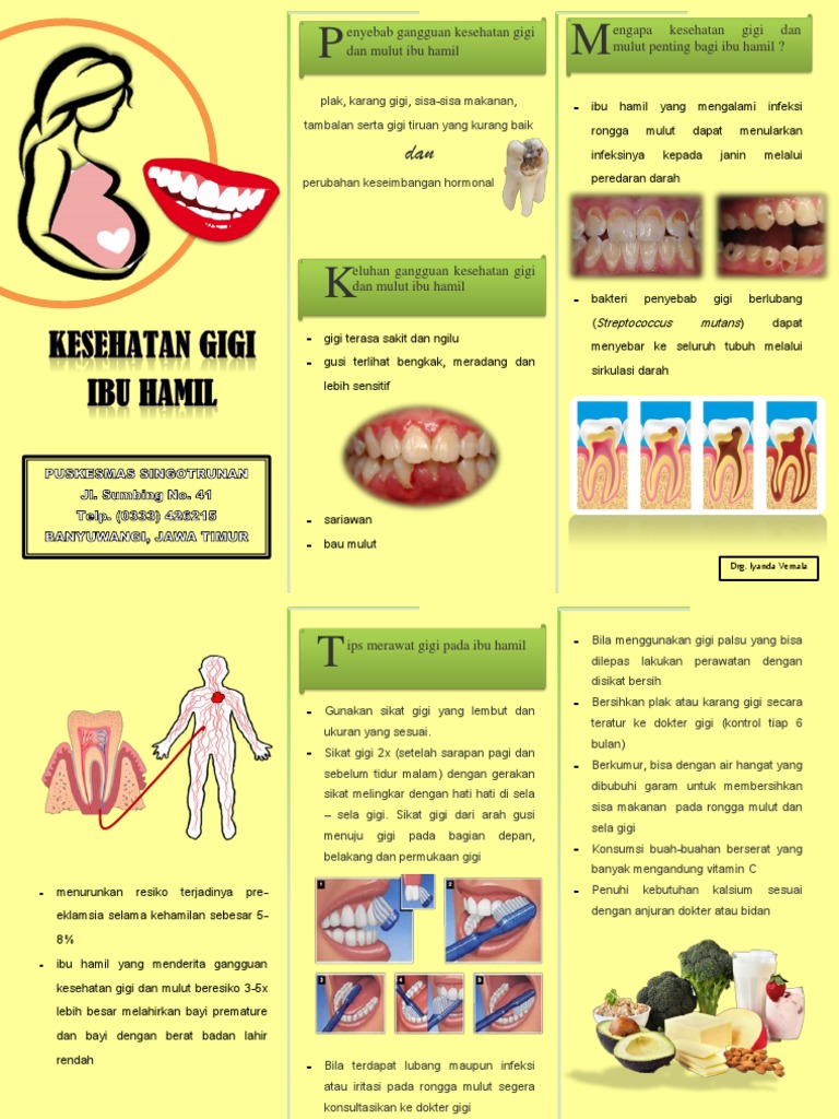 Leaflet Gigi Dan Mulut Ibu Hamil PDF | PDF