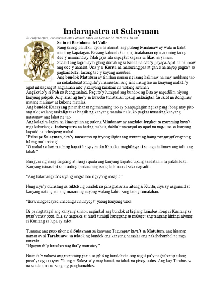 Indarapatra at Sulayman | PDF