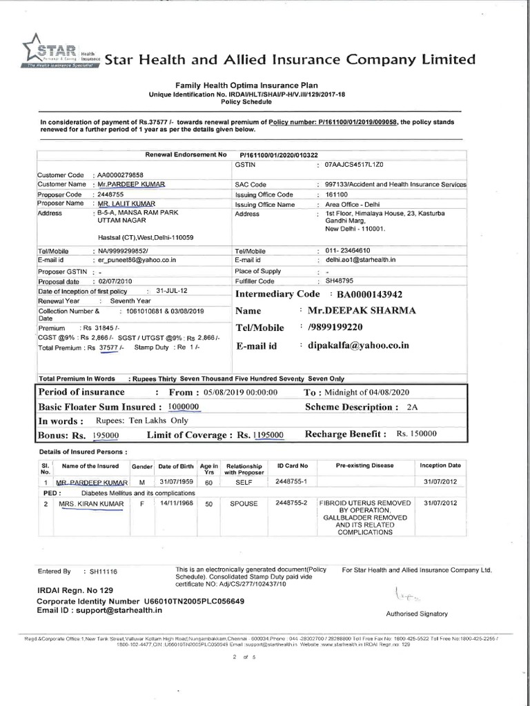 Parents Medical Insurance PDF | PDF