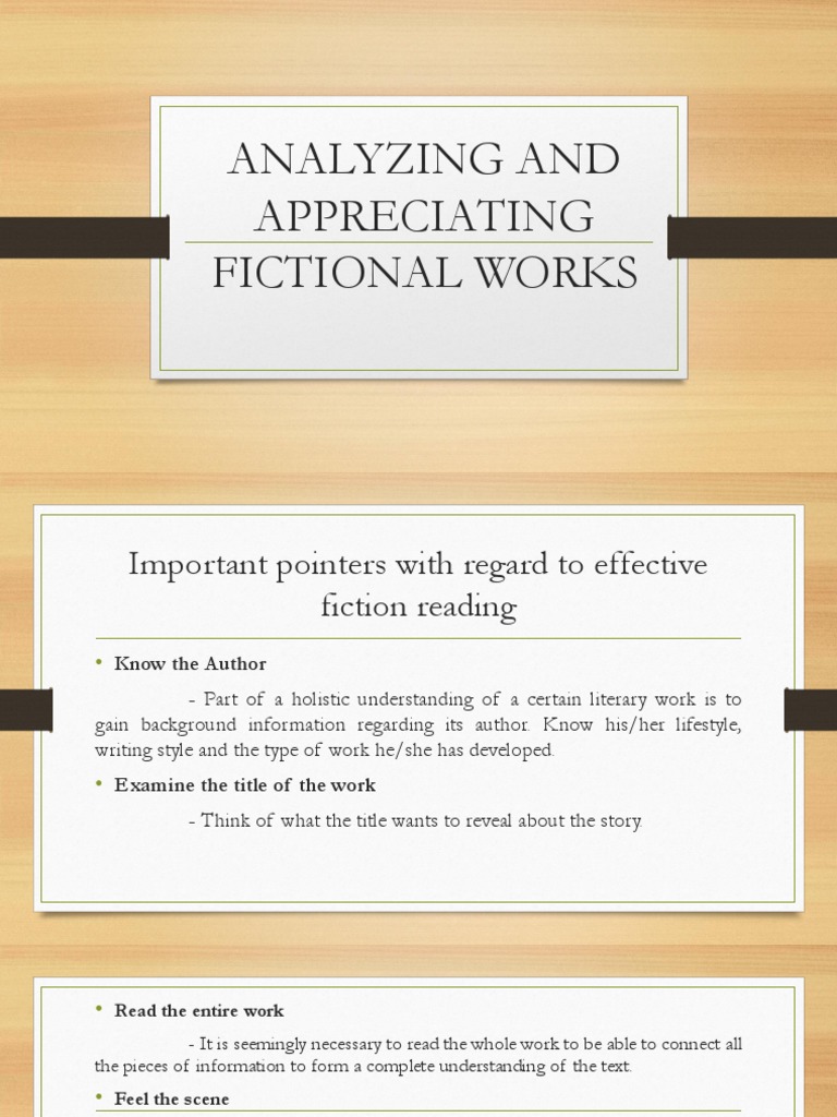 Analyzing the Elements of Effective Fiction Reading: A Guide to ...