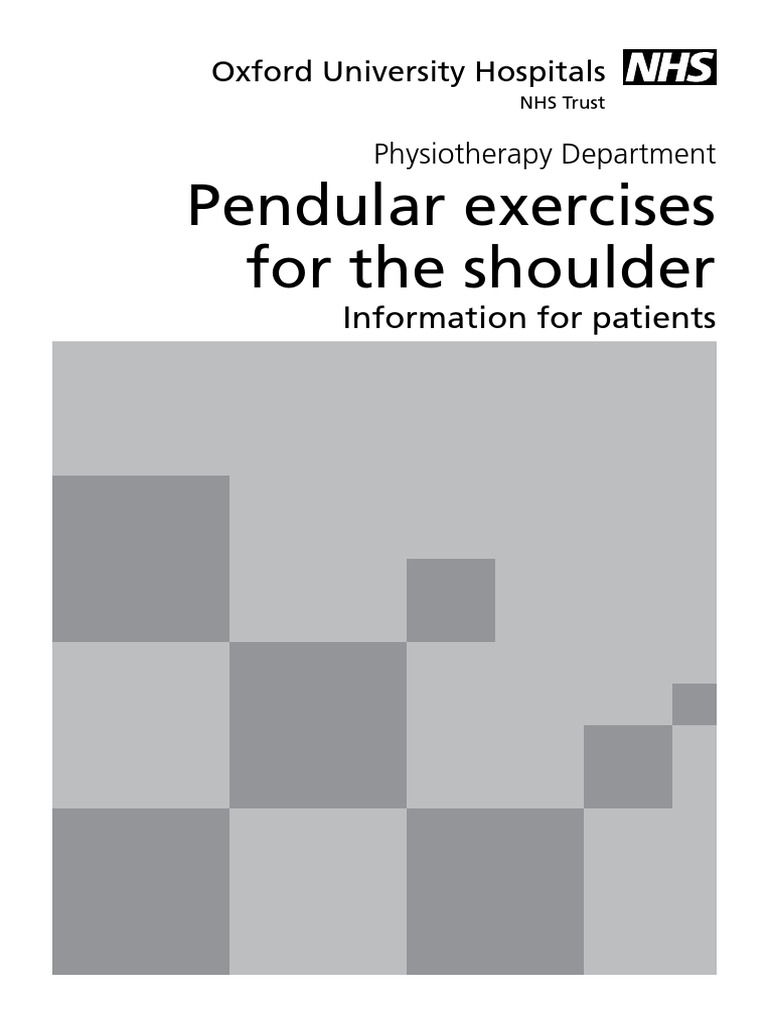 12sii. Shoulder - Pendular Exercises (Oxford University Hospitals, 2014 ...