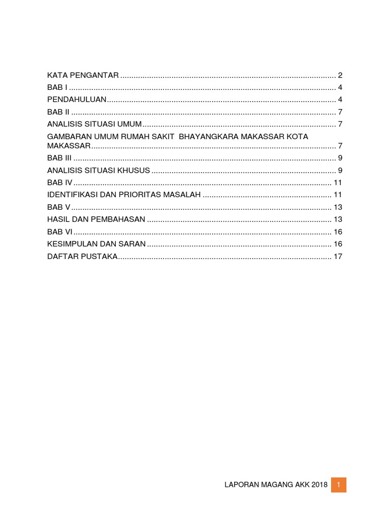 LAPORAN Magang Di Rumah Sakit | PDF | Kesehatan Holistik | Sains & Matematika