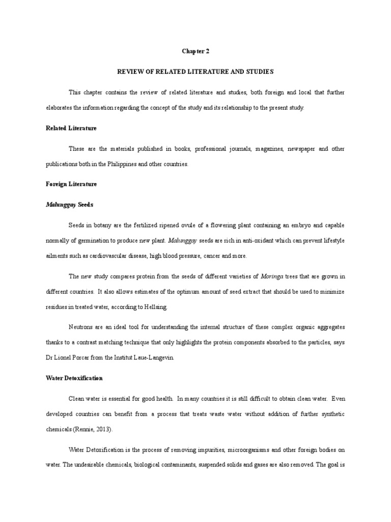 Chapter 2 REVIEW OF RELATED LITERATURE A | PDF | Water | Chemistry