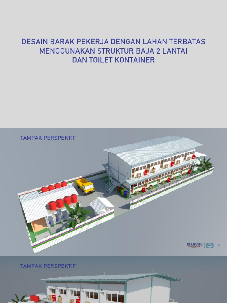 Desain Barak Pekerja Dengan Lahan Terbatas Menggunakan Struktur Baja 2 ...
