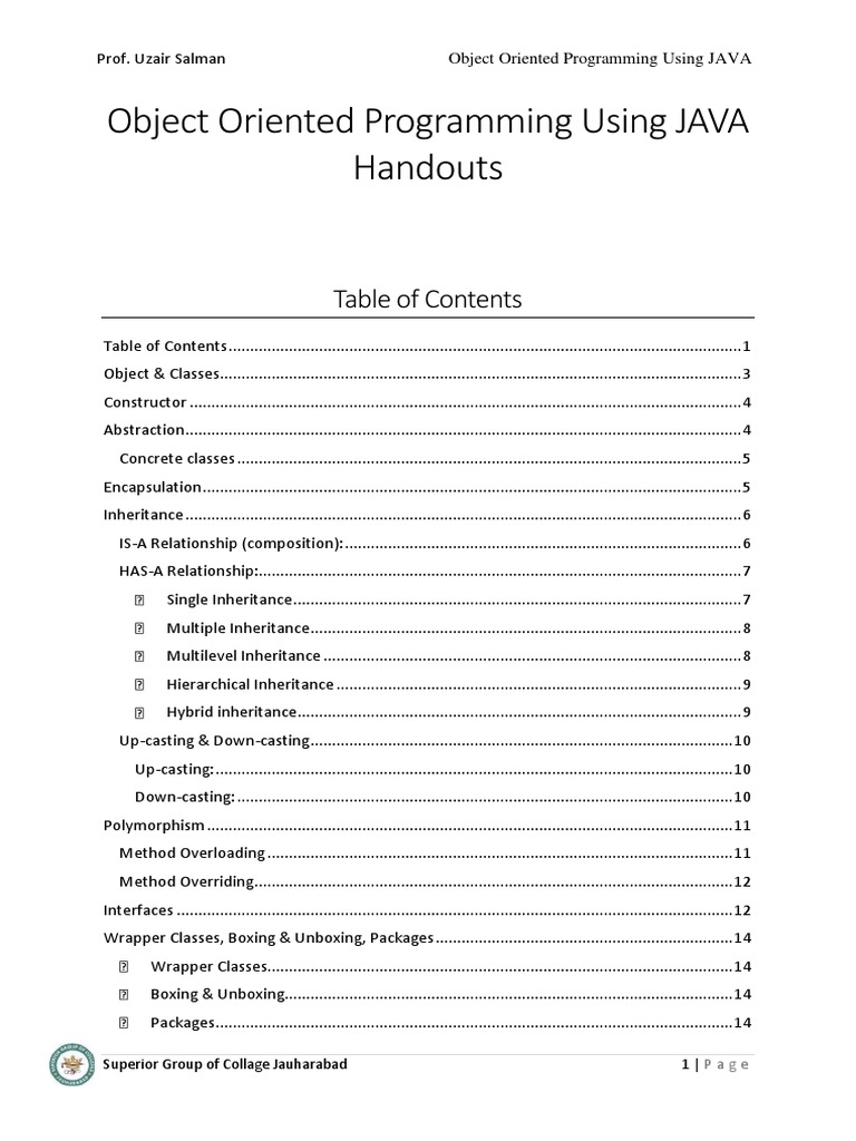 Oop Notes | PDF | Inheritance (Object Oriented Programming) | Method ...