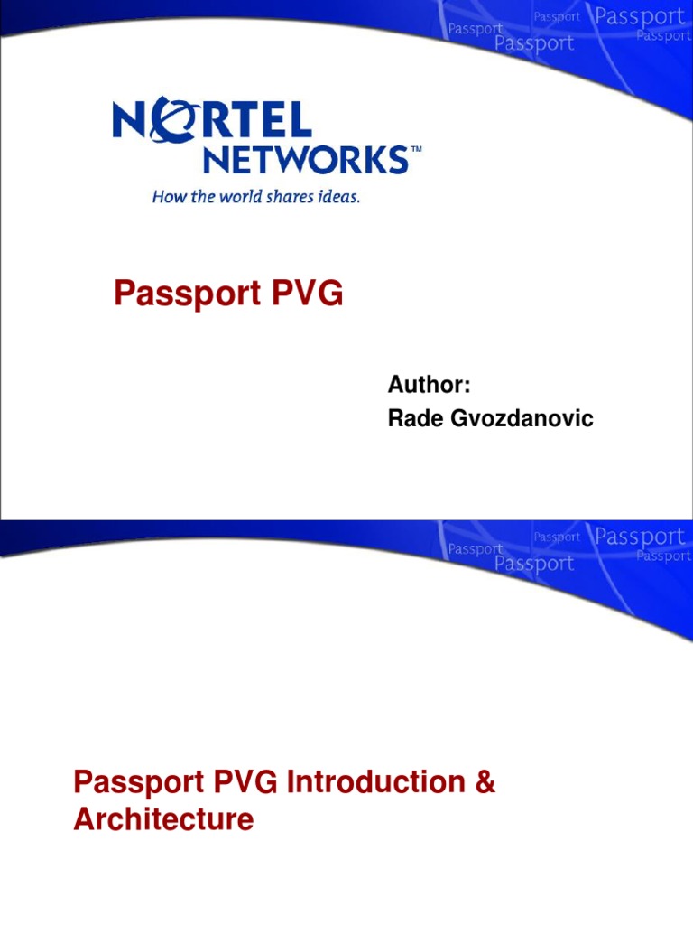Passport PVG and VSP4 Overview | PDF | Asynchronous Transfer Mode ...