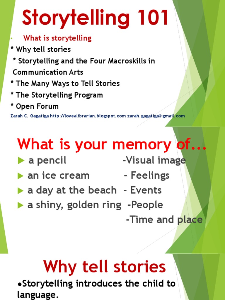 Storytelling 101 | PDF | Storytelling | Human Communication