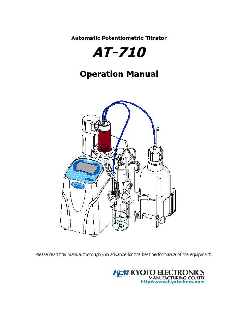 59-00419-01 AT-710 Operation Manual Ver01 | PDF | Titration | Chemistry