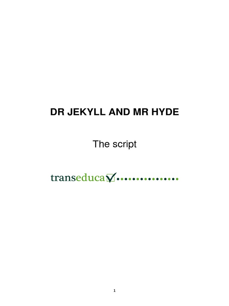 DrJekyll Teatro Ingles Script | PDF | Dr. Jekyll And Mr. Hyde ...