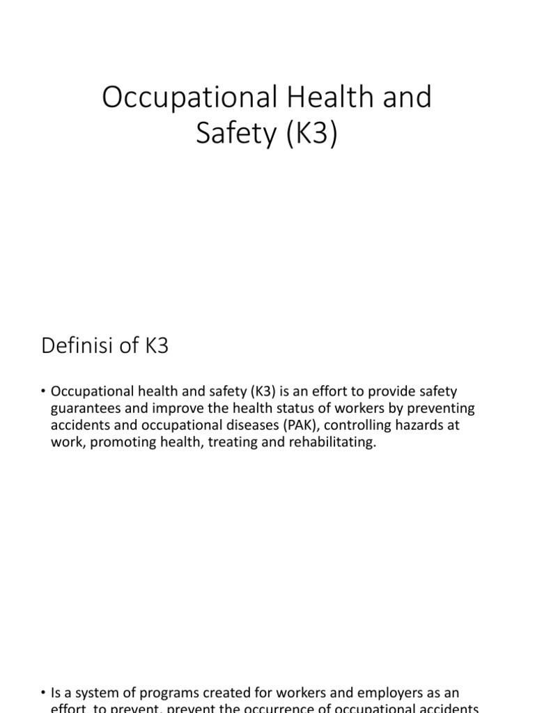 Tugas PPT k3lh | PDF | Occupational Safety And Health | Employment