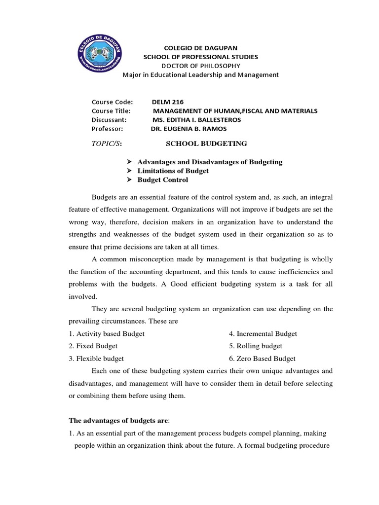 Management of Human Material | PDF | Budget | Economies