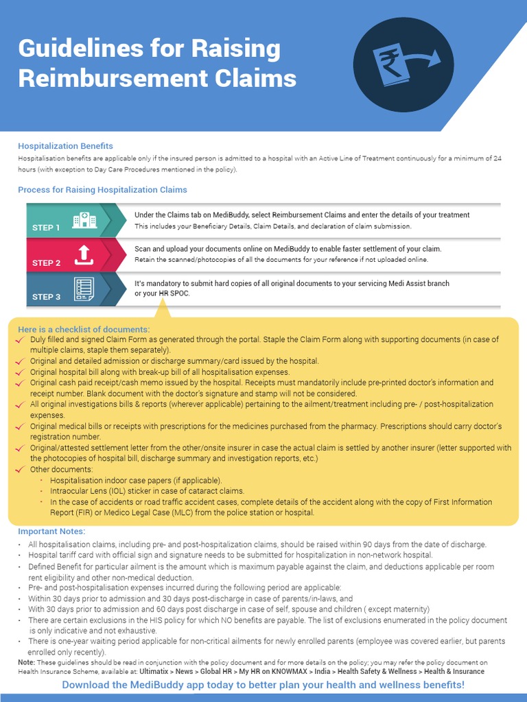 TCS Health Insurance - Hospitalisation Claim Reimbursement Guidelines ...