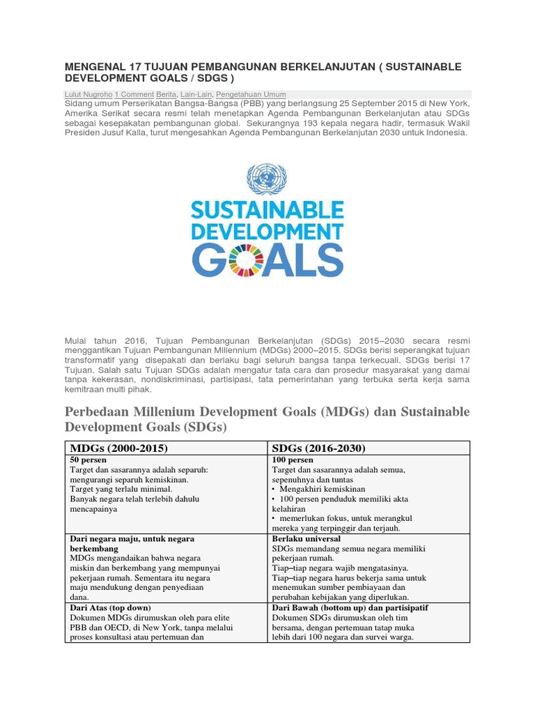 17 Point Sdgs | PDF