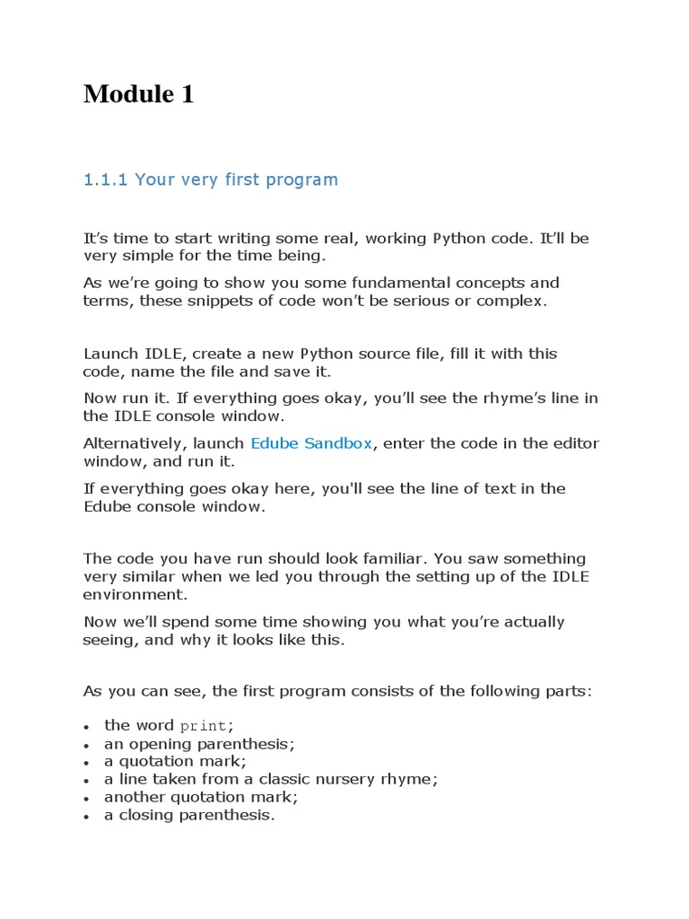 Module 1 Chap 1 Sakshi Training | Download Free PDF | Parameter (Computer Programming ...