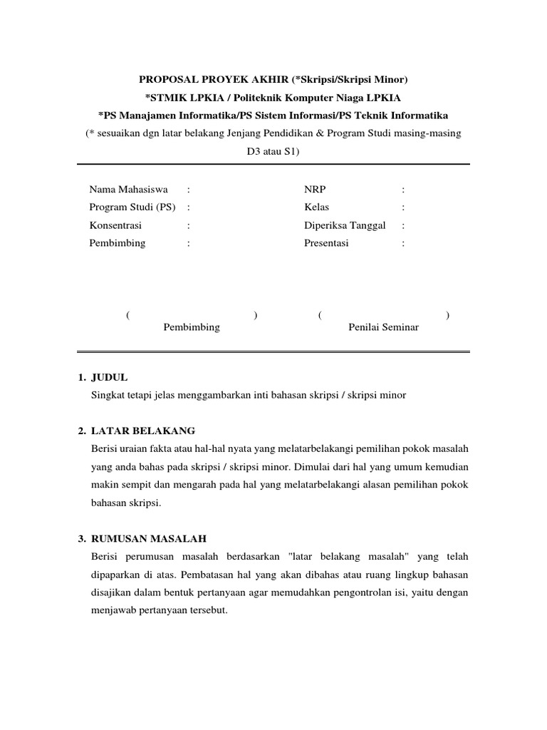 Proposal Proyek Akhir Rev27012020 | PDF