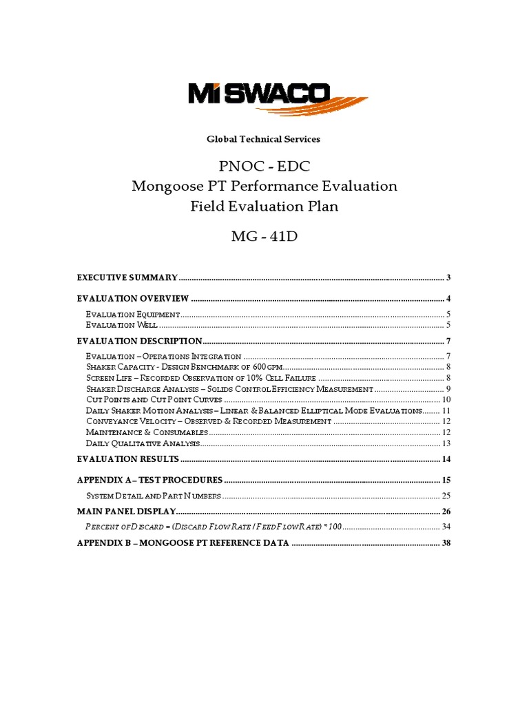 PNOC-EDC Mongoose Pre-Test Report Rev - 3 | PDF | Flow Measurement ...
