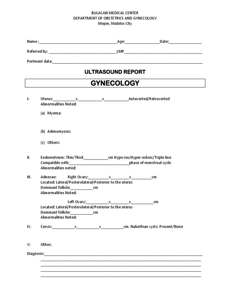 BMC Ultrasound Report | PDF | Uterus | Obstetrics